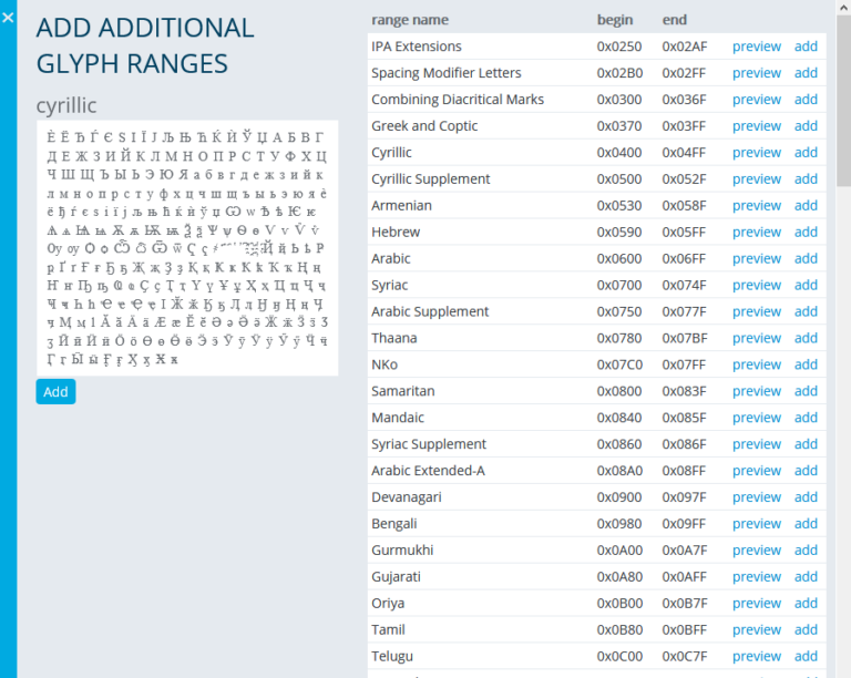 Version 1.12 – Glyph Ranges – Glyphr Studio Blog